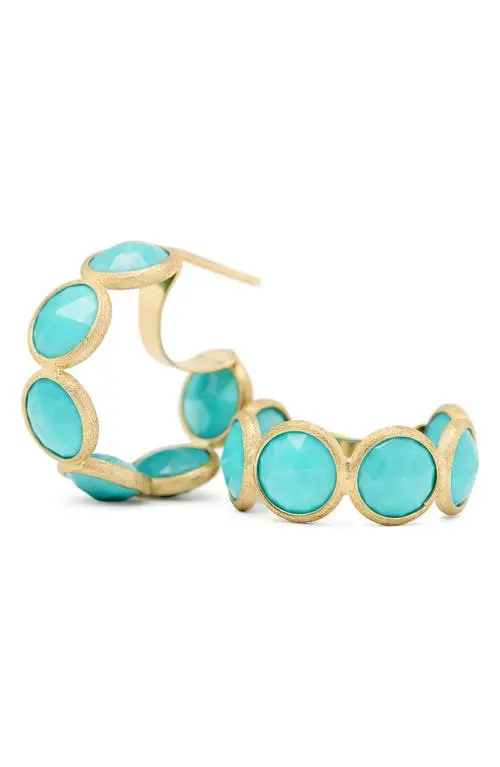 Marco Bicego Jaipur Color Turquoise Hoop Earrings