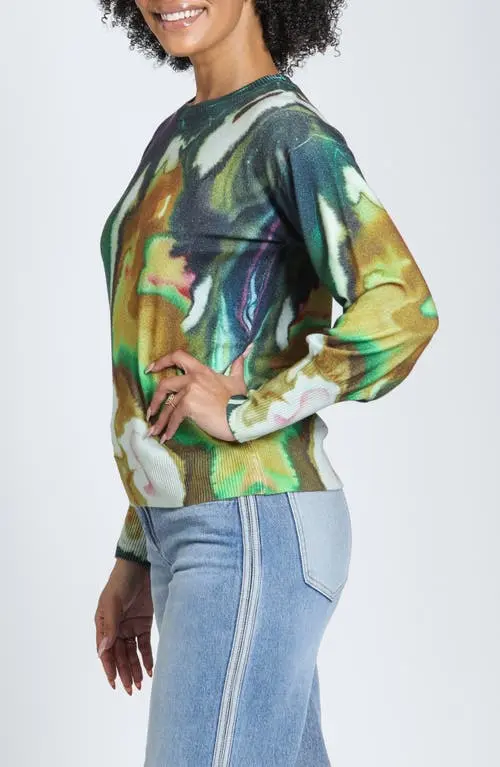 APNY Liquid Marble Crewneck Sweater