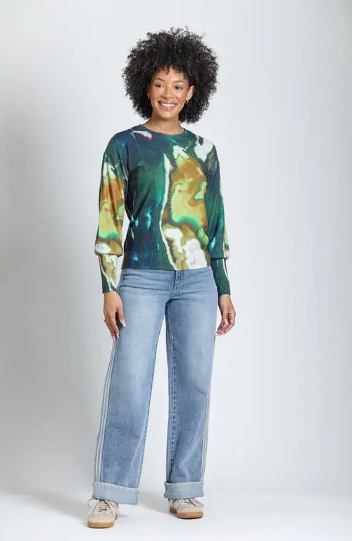 APNY Liquid Marble Crewneck Sweater