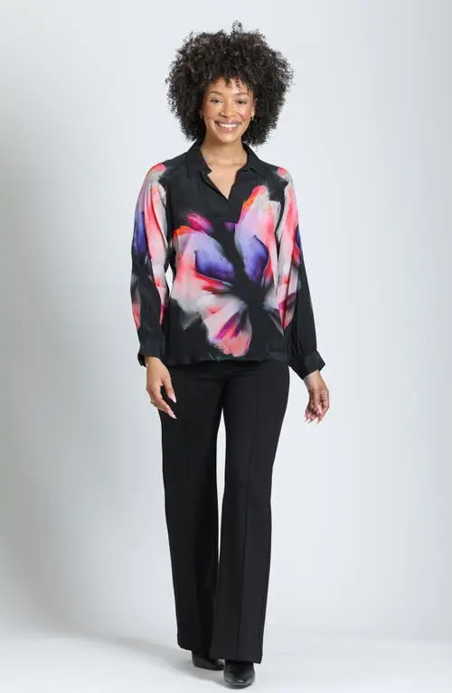 APNY Long Sleeve Half Placket Pullover Top