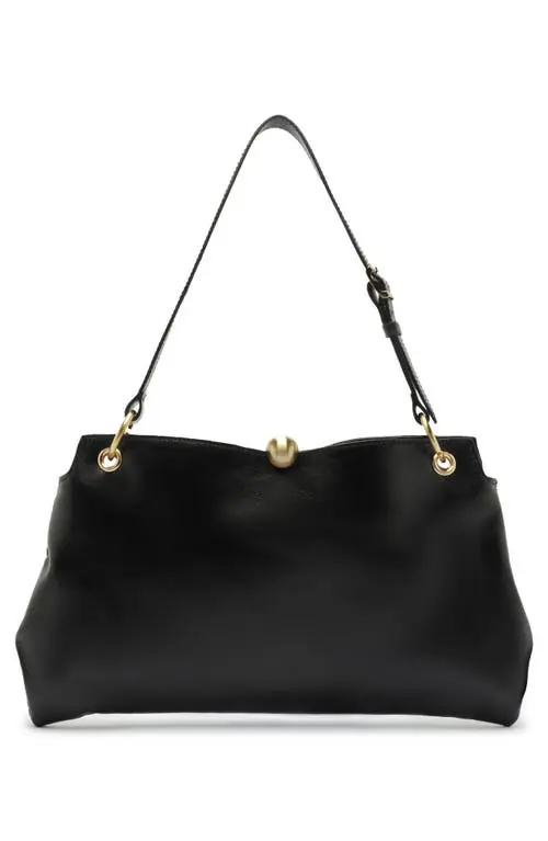 AREZZO Aurora Medium Leather Shoulder Bag - Black