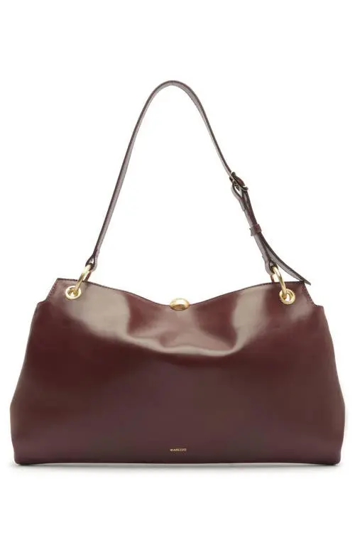 AREZZO Aurora Medium Leather Shoulder Bag - Fresh Ruby