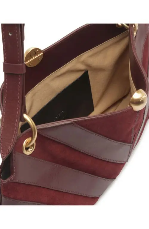 AREZZO Aurora Medium Leather Shoulder Bag - Fresh Ruby