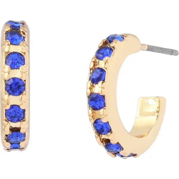 Kurt Geiger Stone Huggie Hoop Earrings - Blue