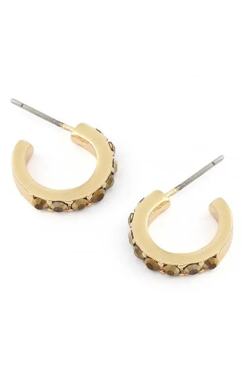 Kurt Geiger Stone Huggie Hoop Earrings - Topaz
