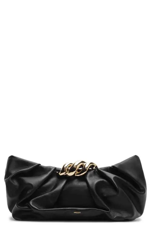 AREZZO Caitlyn Medium Leather Pouch - Black
