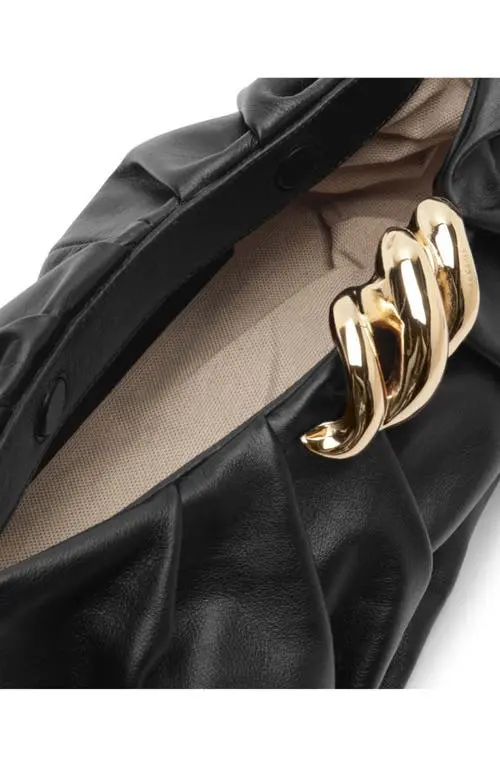 AREZZO Caitlyn Medium Leather Pouch - Black