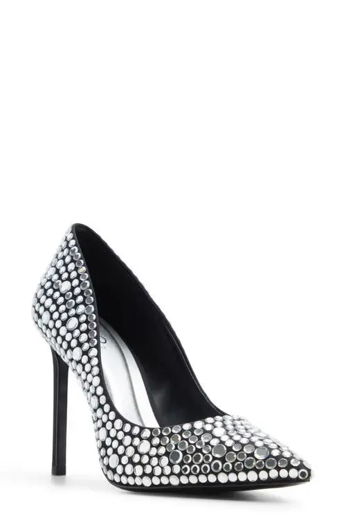 Aldo Stessy 2.0 Crystal Pointed Toe Pump - Black Overflow