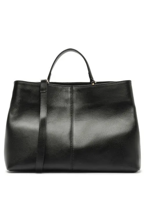 AREZZO Delphine Large Leather Shopper - Black