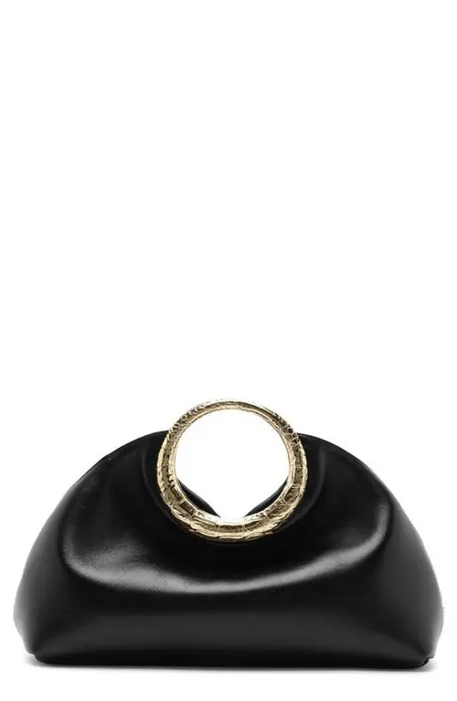 AREZZO Mia Small Leather Clutch - Black
