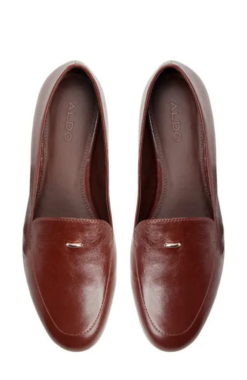 Aldo Daphia Leather Loafer - Medium Brown