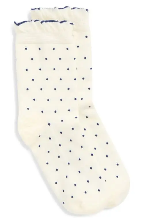 CASA CLARA Jula Ruffle Crew Socks - Natural