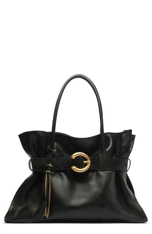 AREZZO Rivera Large Leather Tote - Black