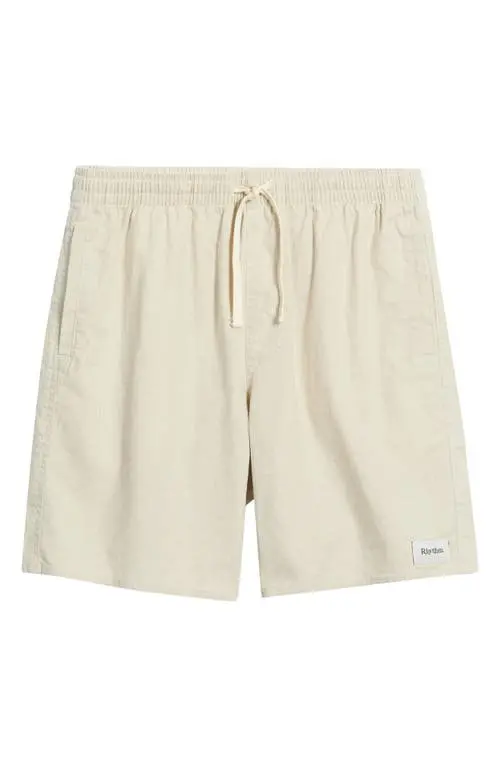 RHYTHM Linen & Cotton Jam Shorts - Sand