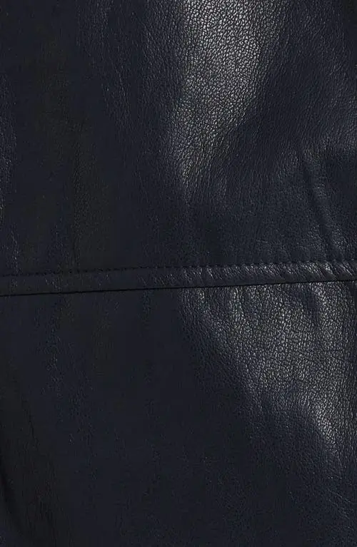 Bagatelle Faux Leather Balloon Bomber Jacket