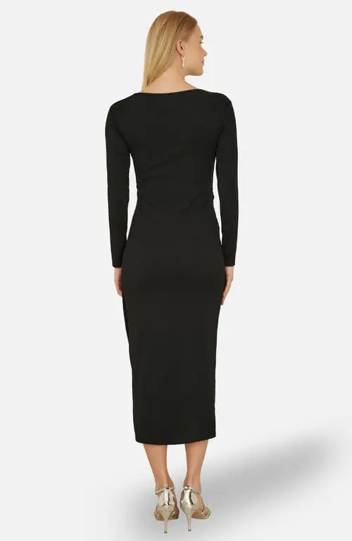 YUMI Midi Fitted Stretch Dress