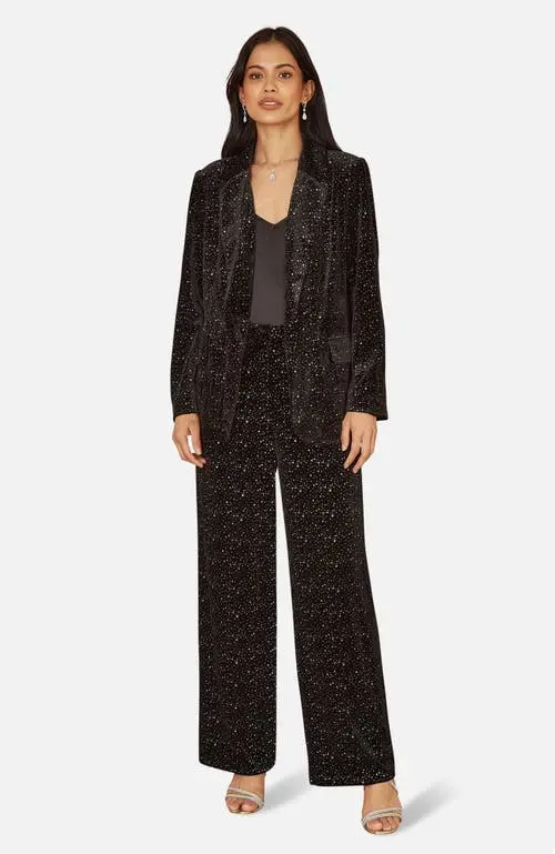 YUMI Velvet Sparkle Oversize Blazer