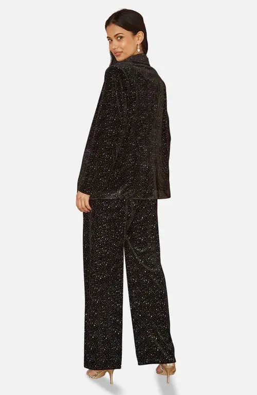 YUMI Velvet Sparkle Oversize Blazer