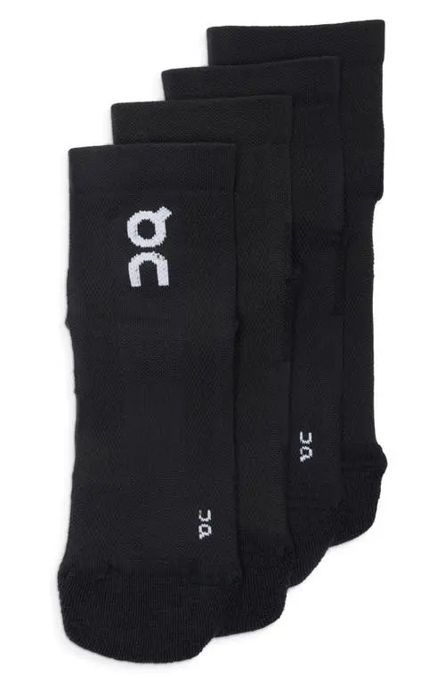 On Core Mid 2-pack Running Socks - Black