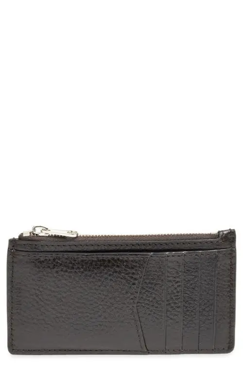 LEMAIRE Gear Leather Card Holder Coin Purse - Espresso
