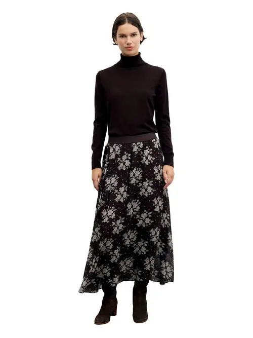 Gerard Darel Tessy Floral Midi Skirt