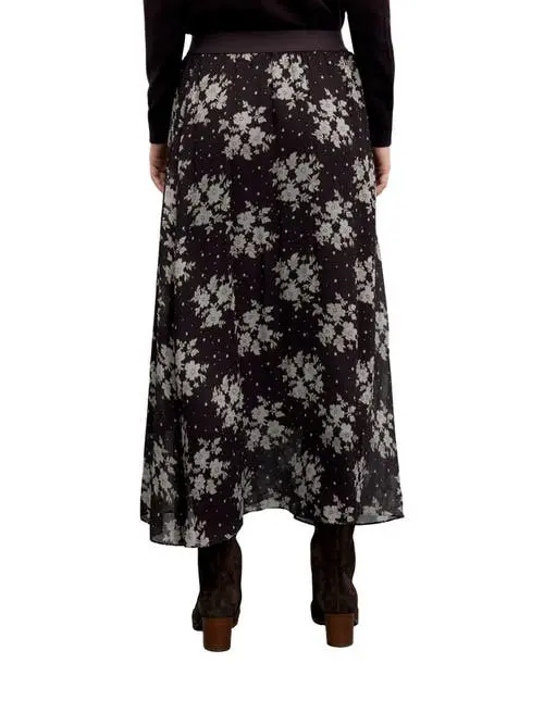 Gerard Darel Tessy Floral Midi Skirt