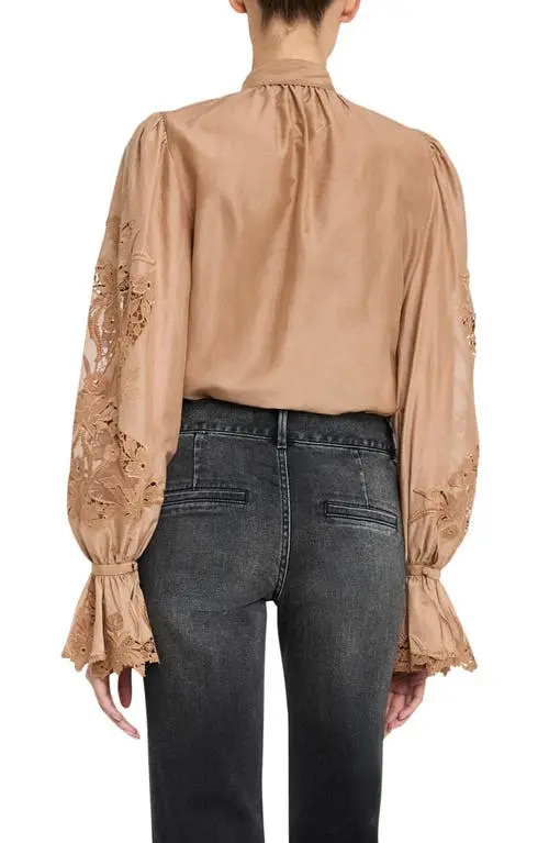 Kobi Halperin Valerie Embroidered Cotton & Silk Shirt
