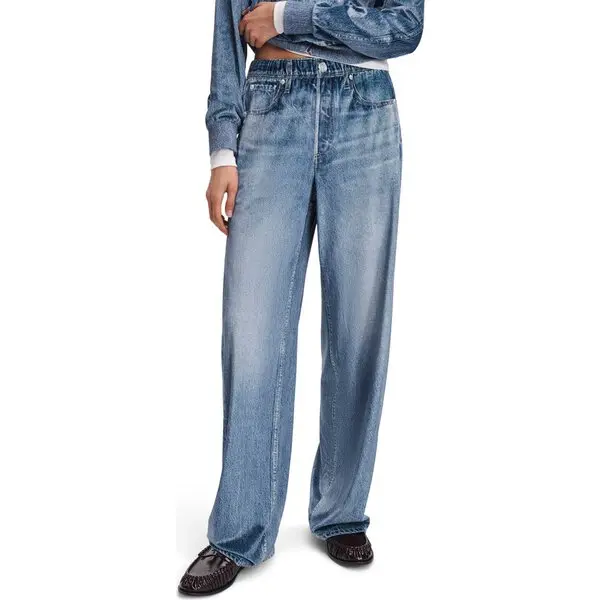 Rag & Bone Miramar Wide Leg Pull-on Jeans - Sutton