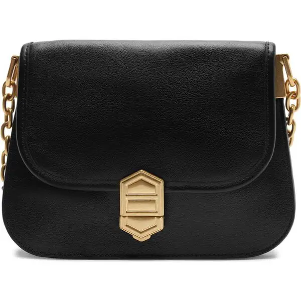 AREZZO Everly Small Leather Crossbody - Black