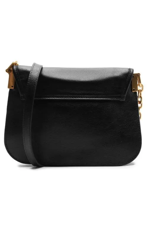 AREZZO Everly Small Leather Crossbody - Black