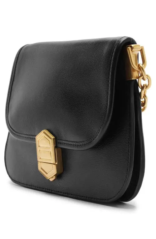 AREZZO Everly Small Leather Crossbody - Black