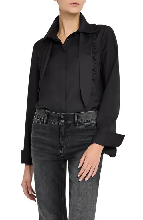 Kobi Halperin Rocco Ruffle Tie Neck Shirt
