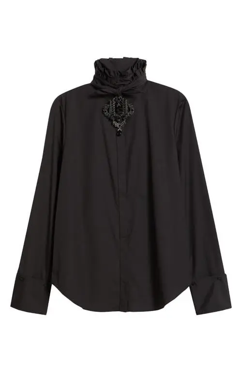 Kobi Halperin Rocco Ruffle Tie Neck Shirt