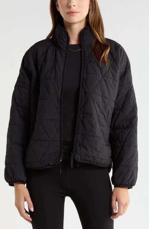 Zella Quilted Packable Jacket - Black