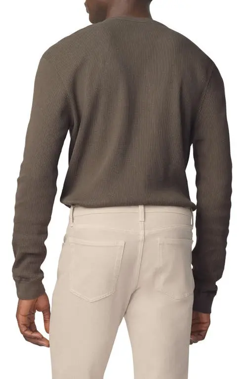Joe's Jeans Long Sleeve Waffle Henley T-shirt - Tea Leaf
