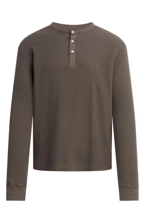 Joe's Jeans Long Sleeve Waffle Henley T-shirt - Tea Leaf