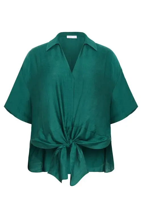 City Chic Rosie Tie Front Shirt