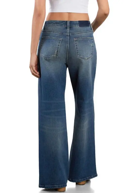 HINT OF BLU Worn Wide Leg Jeans