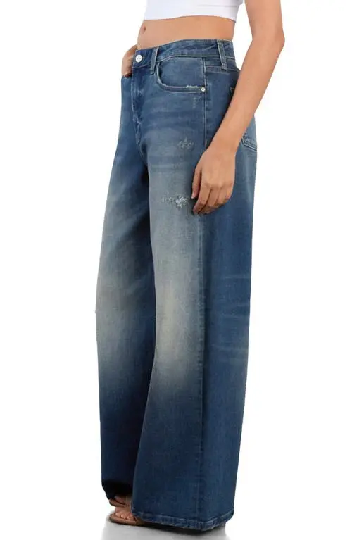 HINT OF BLU Worn Wide Leg Jeans