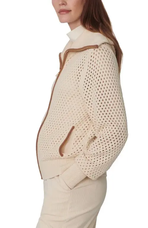 Varley Paula Zip Front Knit Hoodie