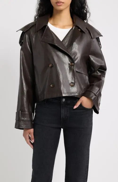 Dra Camari Faux Leather Jacket - Brown