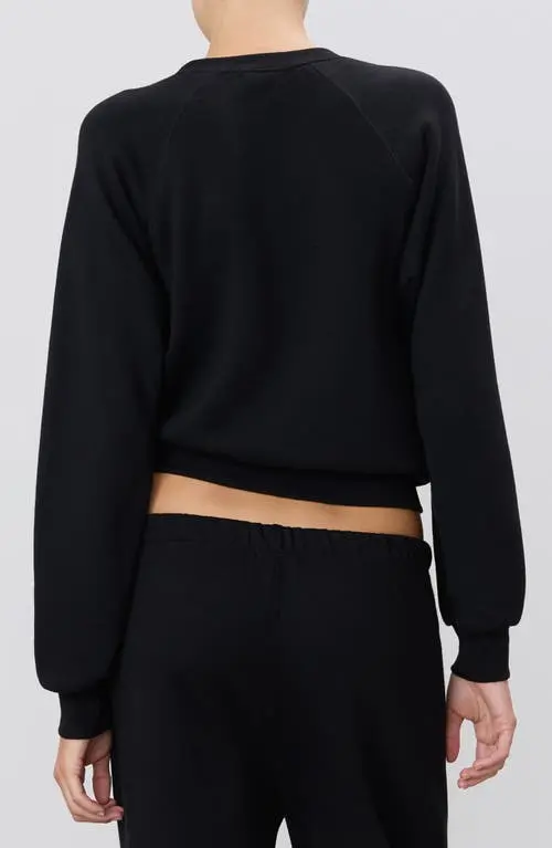 Eterne Shrunken Raglan Sweatshirt - Black