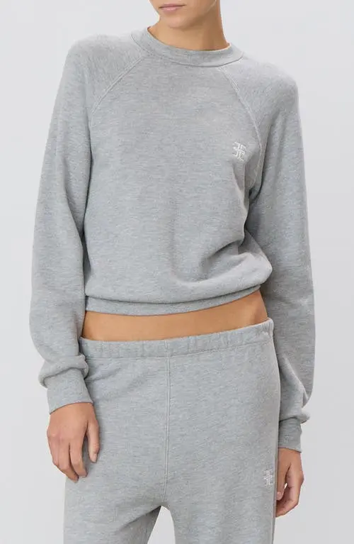 Eterne Shrunken Raglan Sweatshirt - Heather Grey