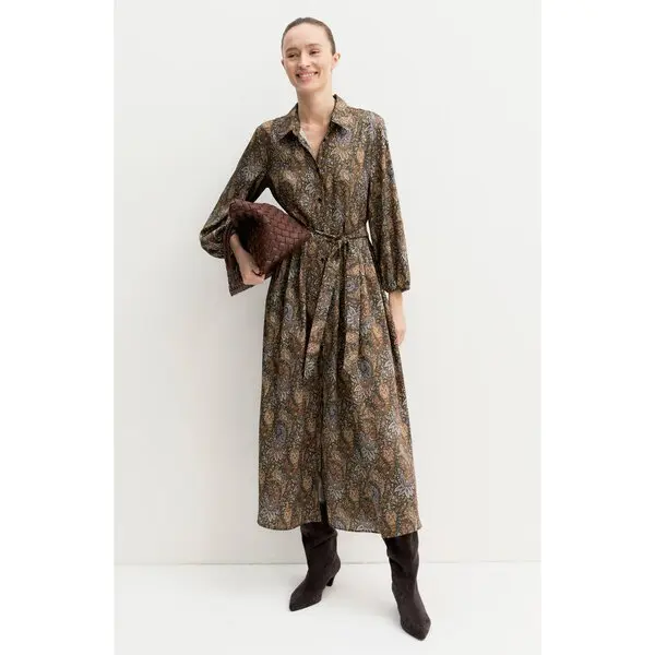 EMME Paisley Long Sleeve Shirtdress - Underwood