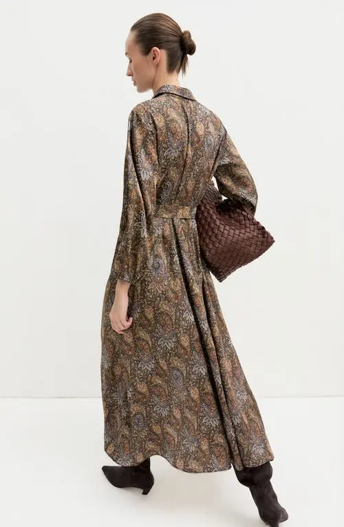 EMME Paisley Long Sleeve Shirtdress