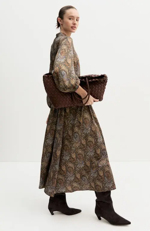 EMME Paisley Long Sleeve Shirtdress