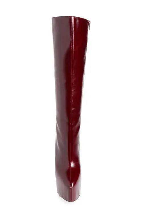 Jeffrey Campbell Unleashed Platform Knee High Boot - Wine