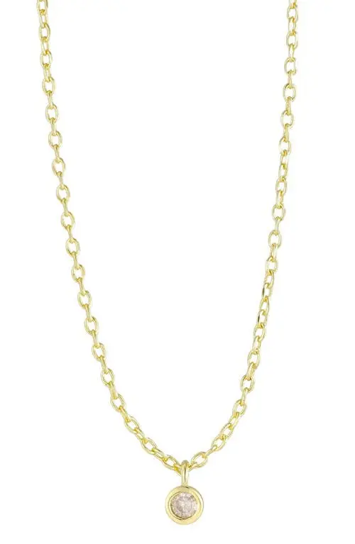 ST. MORAN Round Cut Diamond Pendant Necklace