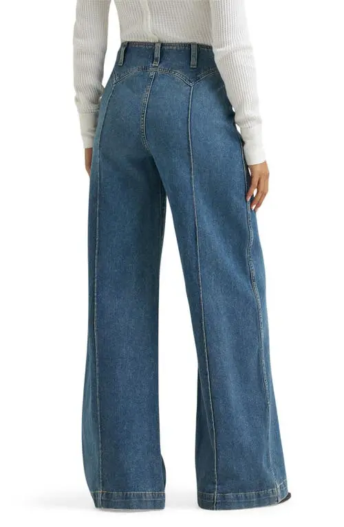 Wrangler Canyon High Waist Pintuck Wide Leg Jeans