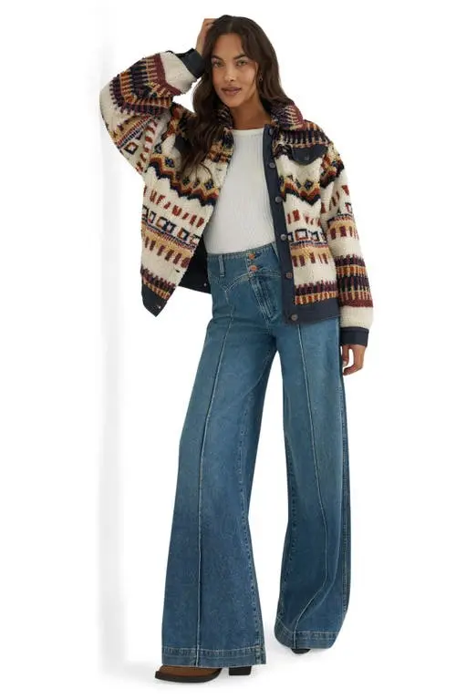 Wrangler Canyon High Waist Pintuck Wide Leg Jeans